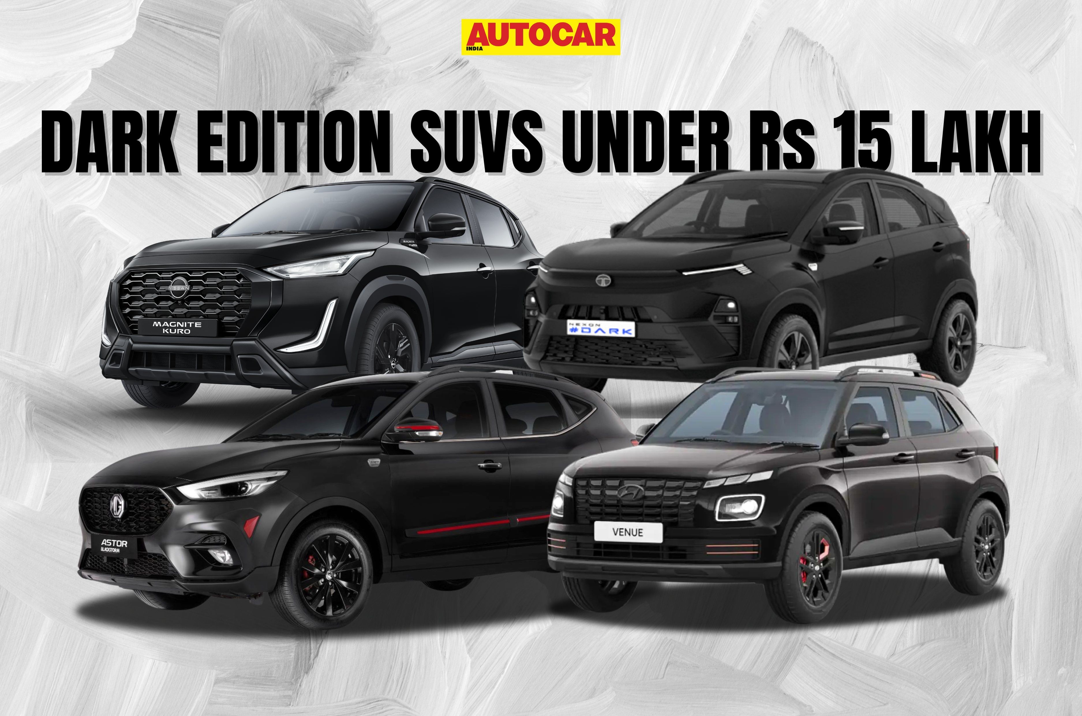 Every Dark Edition SUV under Rs 15 lakh in India - Auto Blog and tips